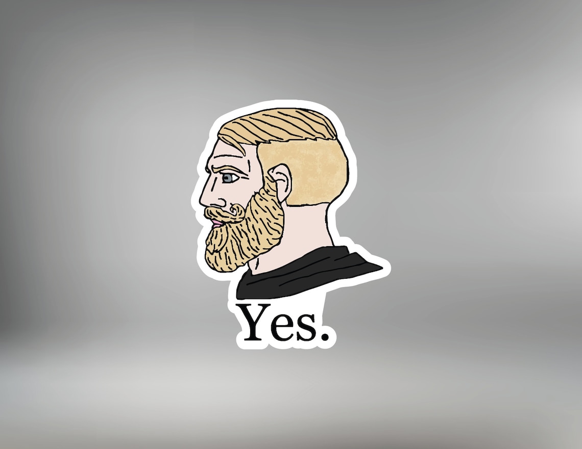 Chad Meme Stickers Chad Meme Sticker Vinyl Bundle Available Various ...