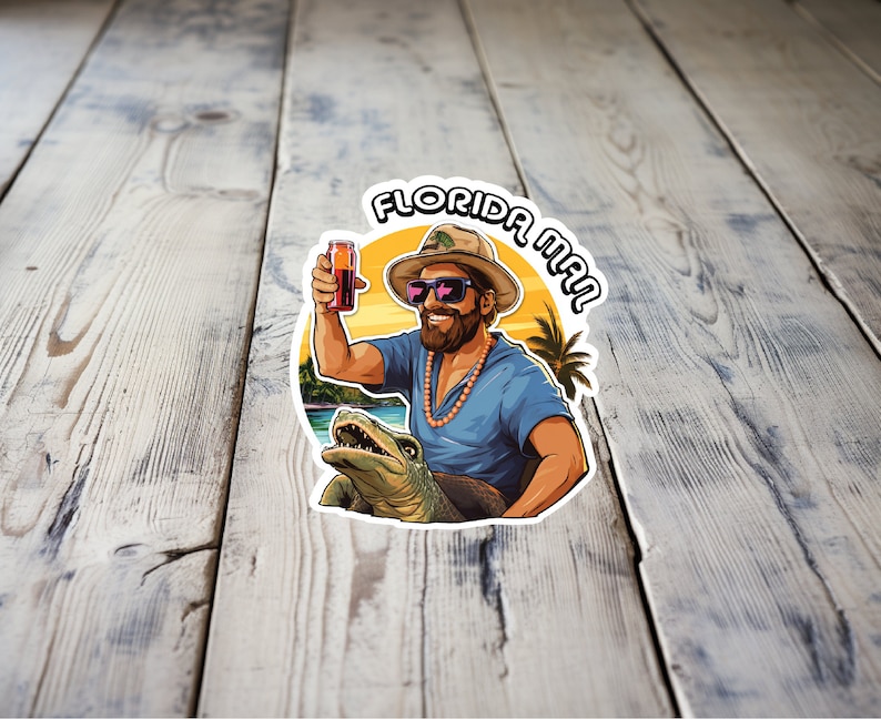Florida Man Meme Sticker | Meme Sticker | Florida | Vinyl | Various ...