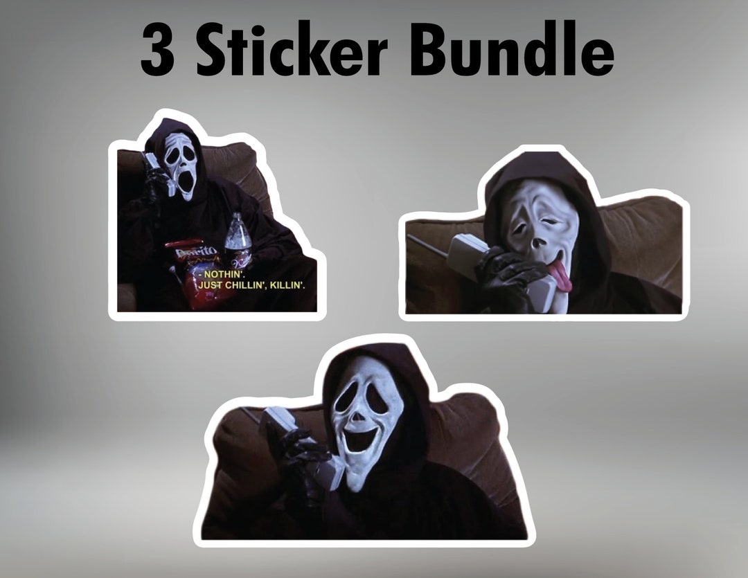 Ghost Face Meme Sticke Bundle Chillin Killin Meme Sticker Vinyl Various ...