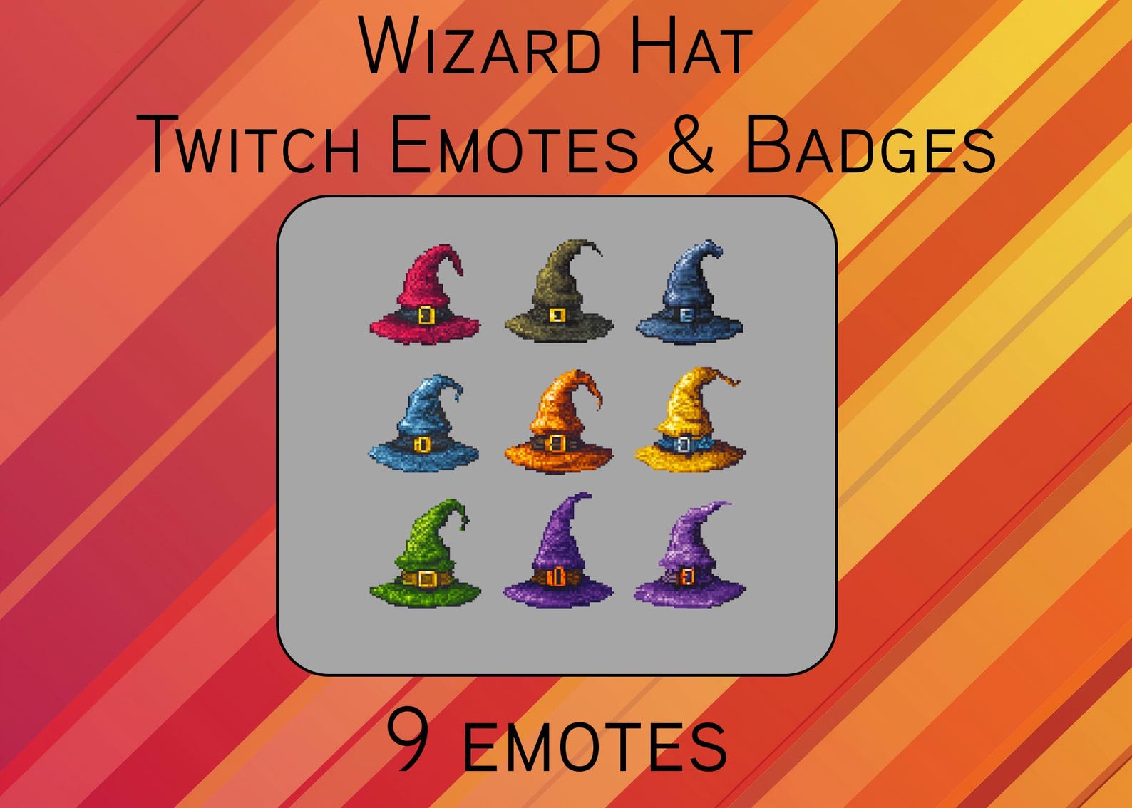 Pixel Wizard Hat Emotes | Twitch Emotes | Discord Emotes | Twitch ...