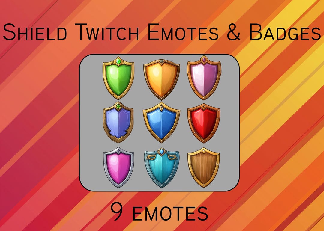 Shield Emotes & Badges | for Twitch Emotes | for Twitch Badges | 9 ...