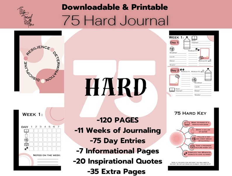 75 Hard Challenge Tracker Downloadable and Printable PDF 75 - Etsy
