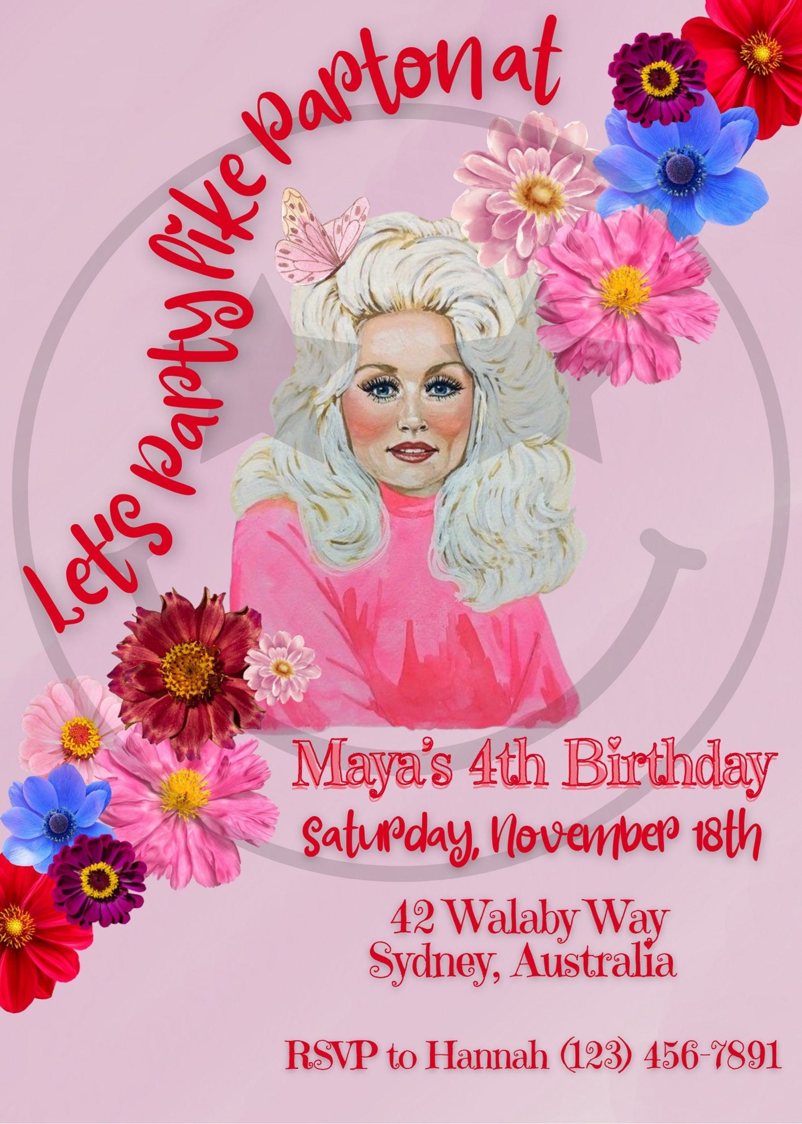 Dolly Parton Birthday Invitation Dolly Parton Party Party - Etsy