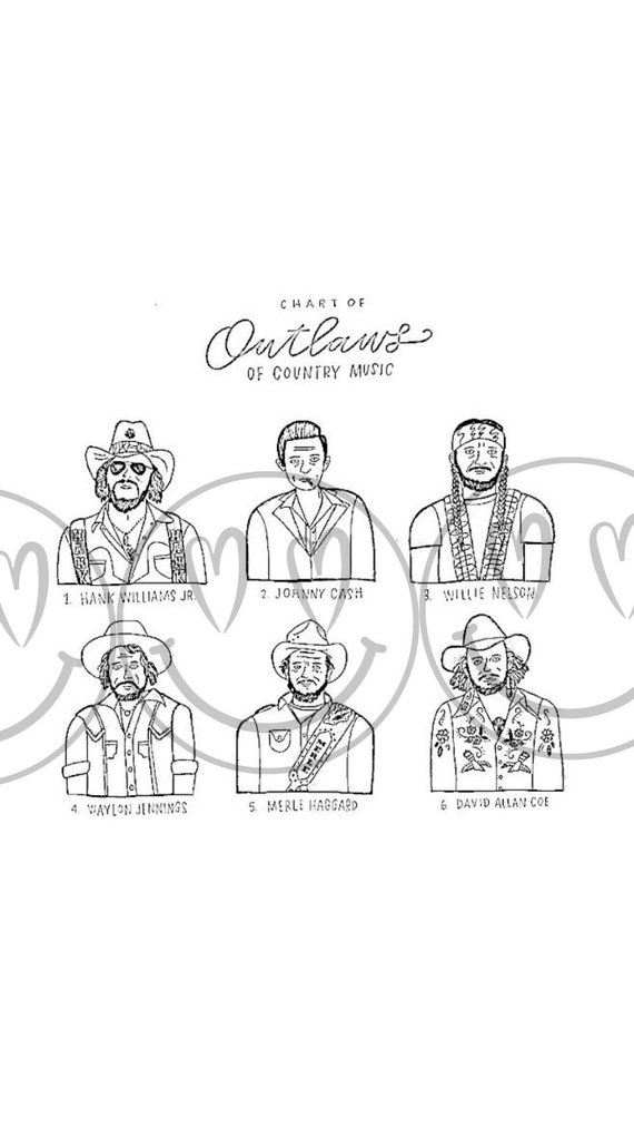 Johnny Cash Coloring Pages