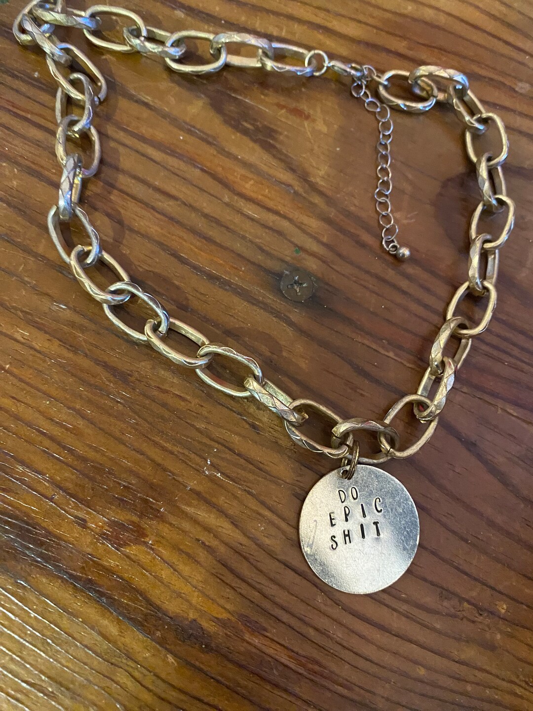 DO EPIC SHIT Gold Chunky Chain Necklace - Etsy