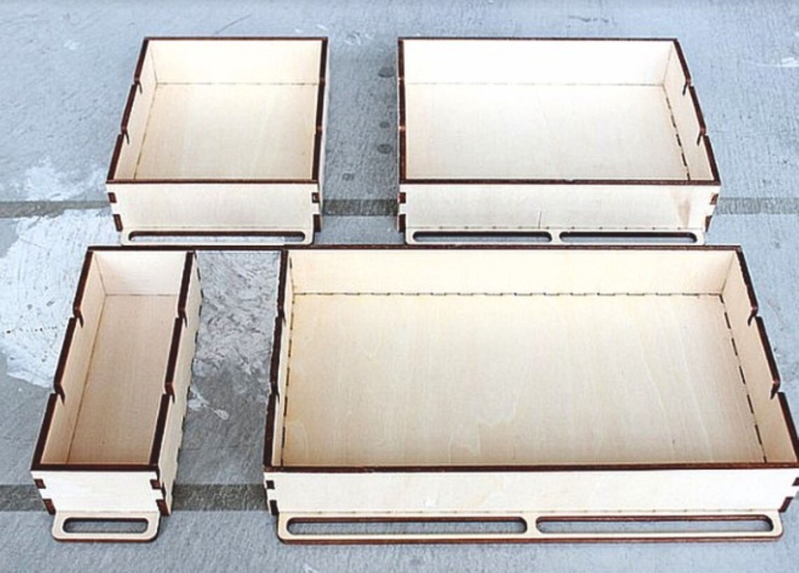 Art and Crafts Organization Compartment Box. Laser Cut File - Etsy