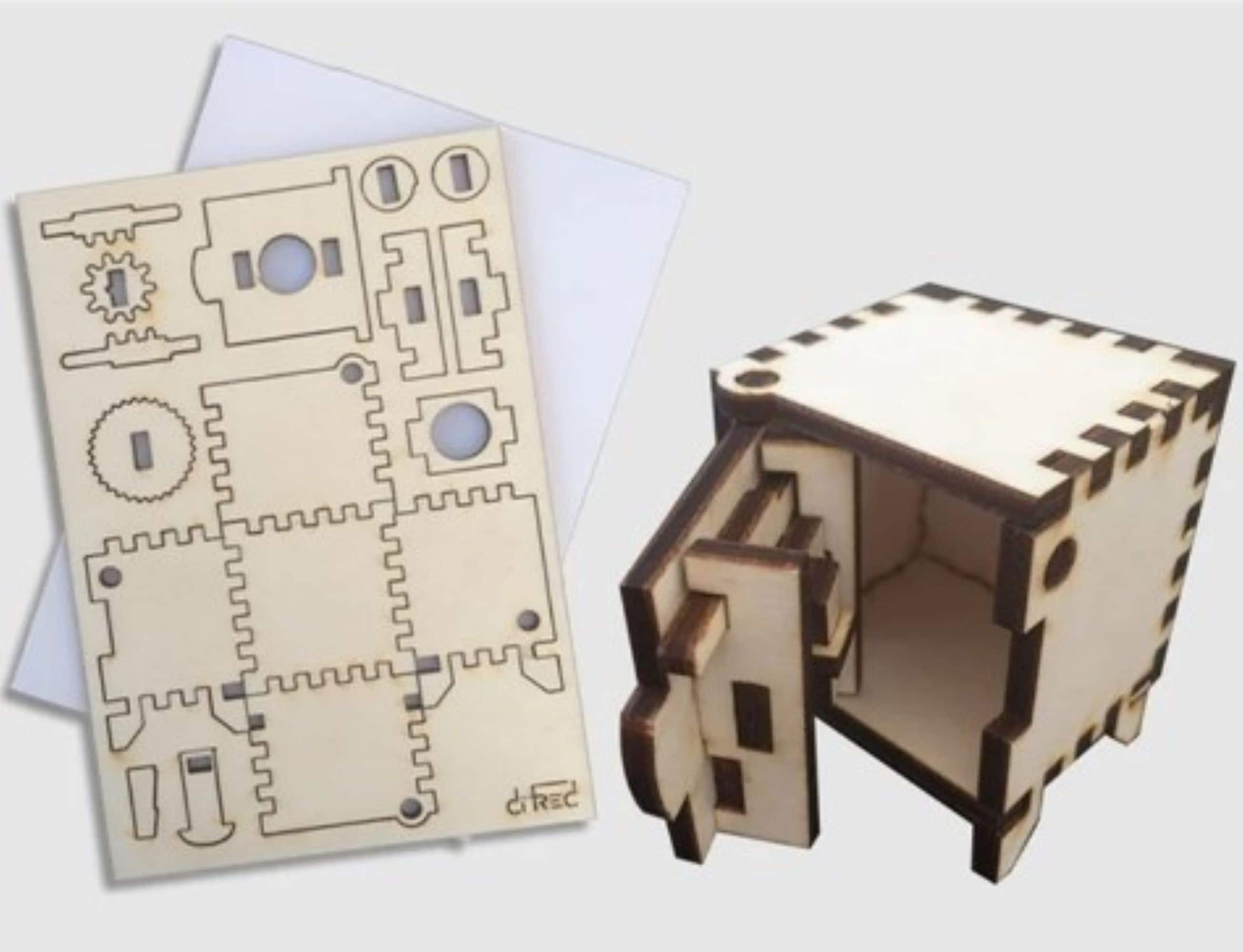 Mini Safe. Laser Cut Svg, Dxf, Cdr Eps 3d Puzzle, Laser Cut Wood, Ai ...