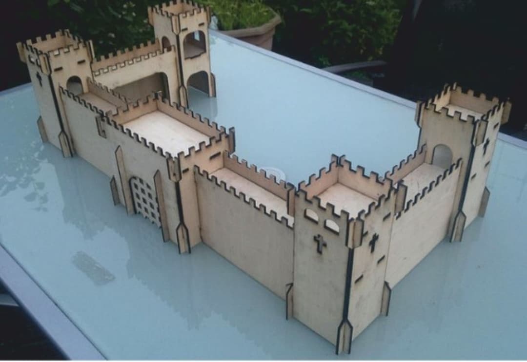 Castle. Laser Cut File Svg, Dxf, Cdr, EPS and AI Wooden Puzzle, 3d ...