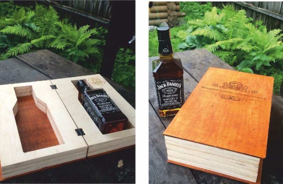 Whiskey Book Box. Laser Cut Vector Svg Dxf, Cdr 3d Puzzle, Laser Cut ...