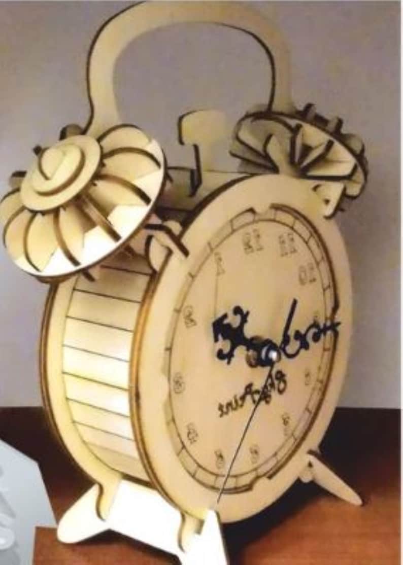 Alarm Clock. Laser Cut Svg Dxf Wooden Puzzle 3d Puzzle - Etsy