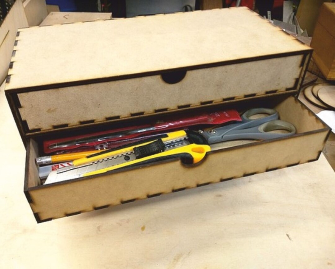 Wooden 2 Draw Drawer. Laser Cutting Files Svg Dxf, Ai, Eps Laser Cut ...