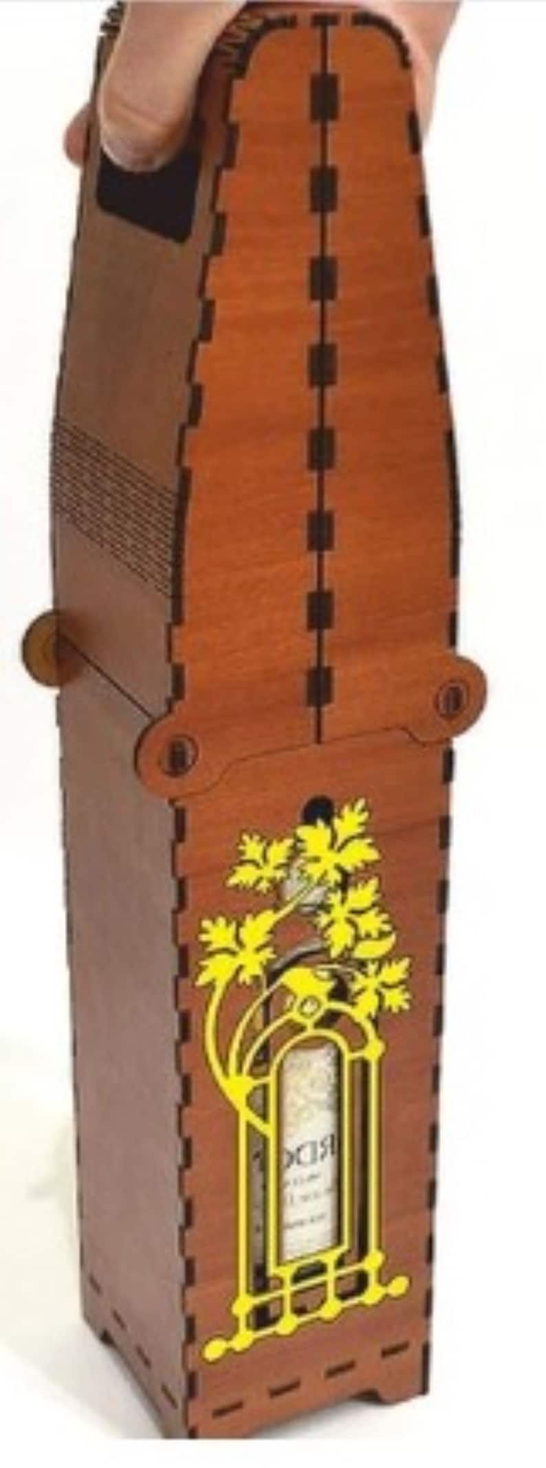 Wine Bottle Box. Vector Model Svg Dxf, Cnc Vector, Cnc, File Laser-cut ...