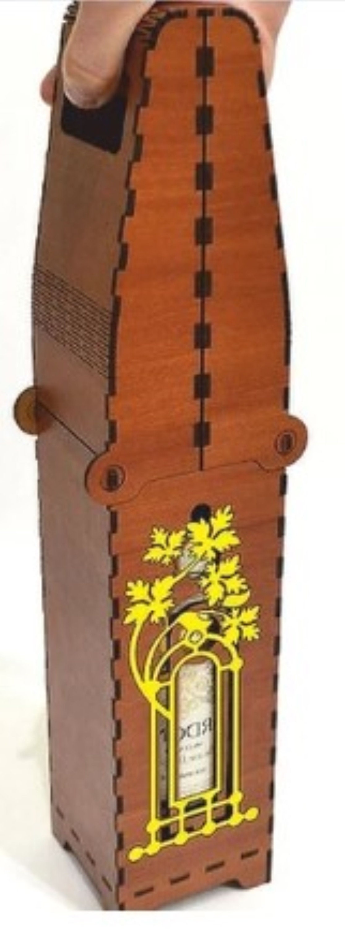 Wine Bottle Box. Vector Model Svg Dxf, Cnc Vector, Cnc, File Laser-cut ...