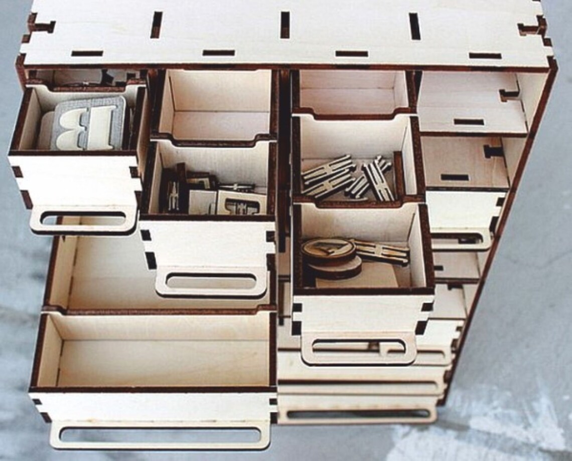 Work Shop/ Garage Box With Draws. Laser Cut File Svg Dxf Cdr - Etsy