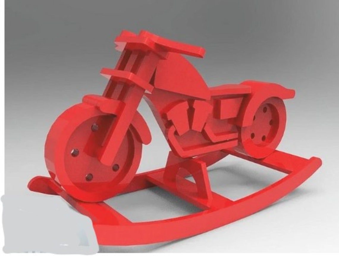 Motorcycle Rocking Chair. Vector Model Svg, Dxf, Laser-cut Files, Laser ...