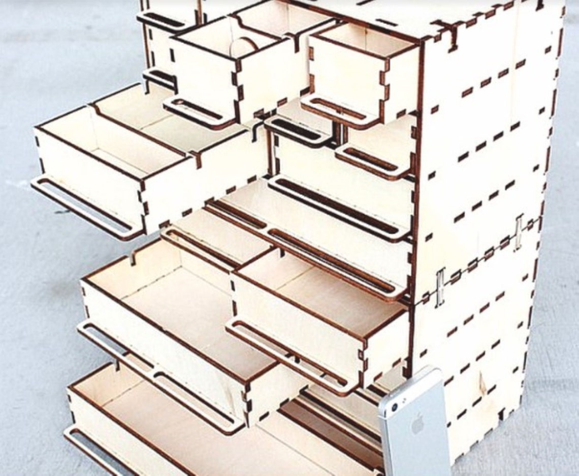 Work Shop/ Garage Box With Draws. Laser Cut File Svg Dxf Cdr - Etsy