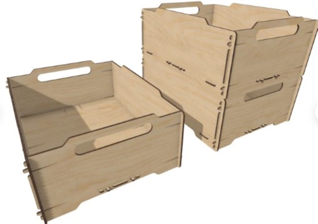 Stacking Box. Laser Cut File Svg Dxf, 3d Puzzle, Laser Cut Wood, Puzzle ...