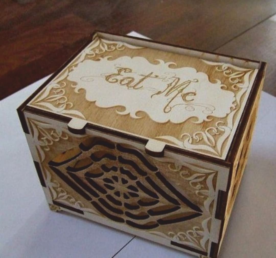 Wooden Box With Hinged Lid. Laser Cut Files Svg Dxf, Ai, Eps Laser Cut ...