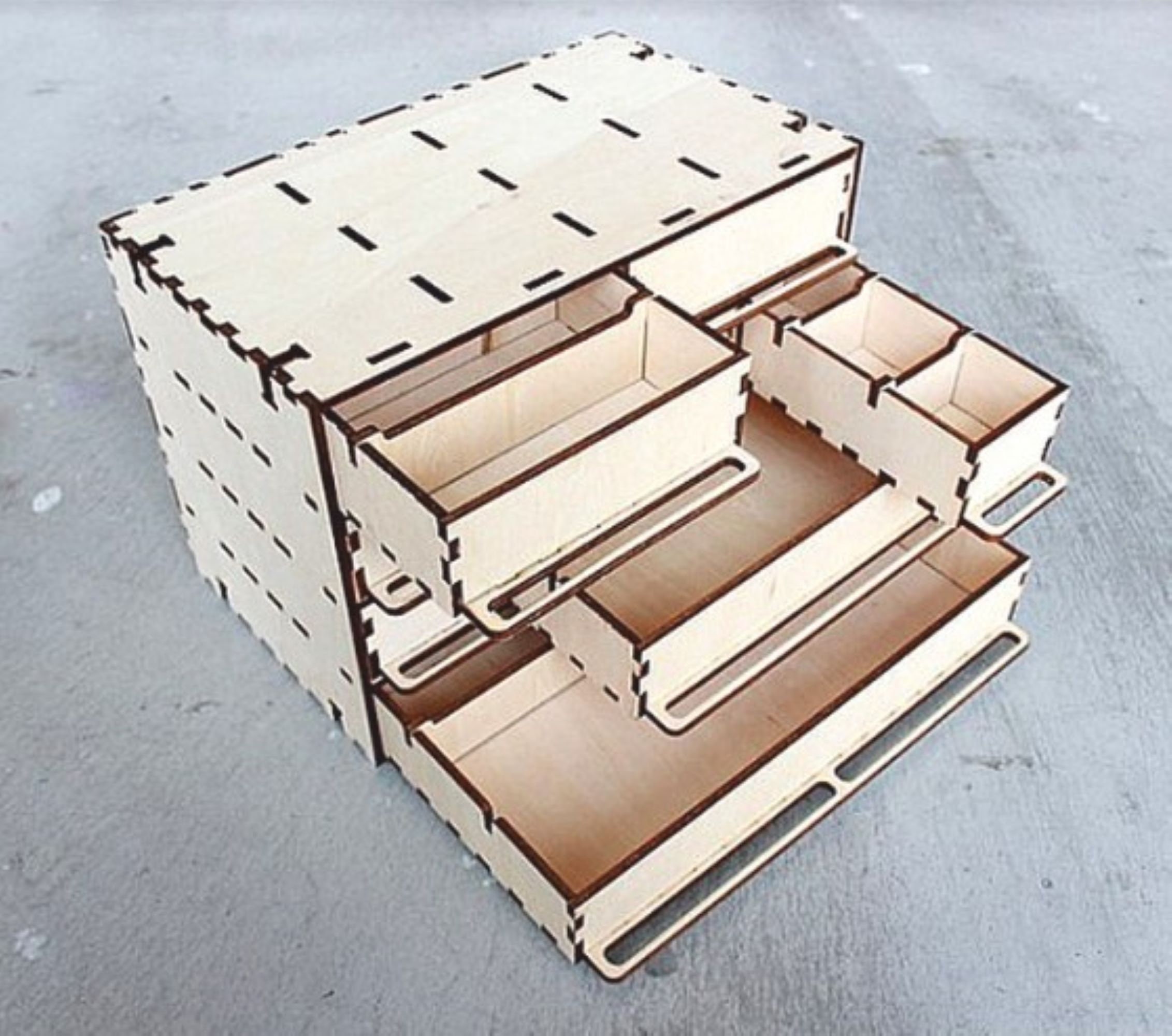 Work Shop/ Garage Box With Draws. Laser Cut File Svg Dxf Cdr - Etsy