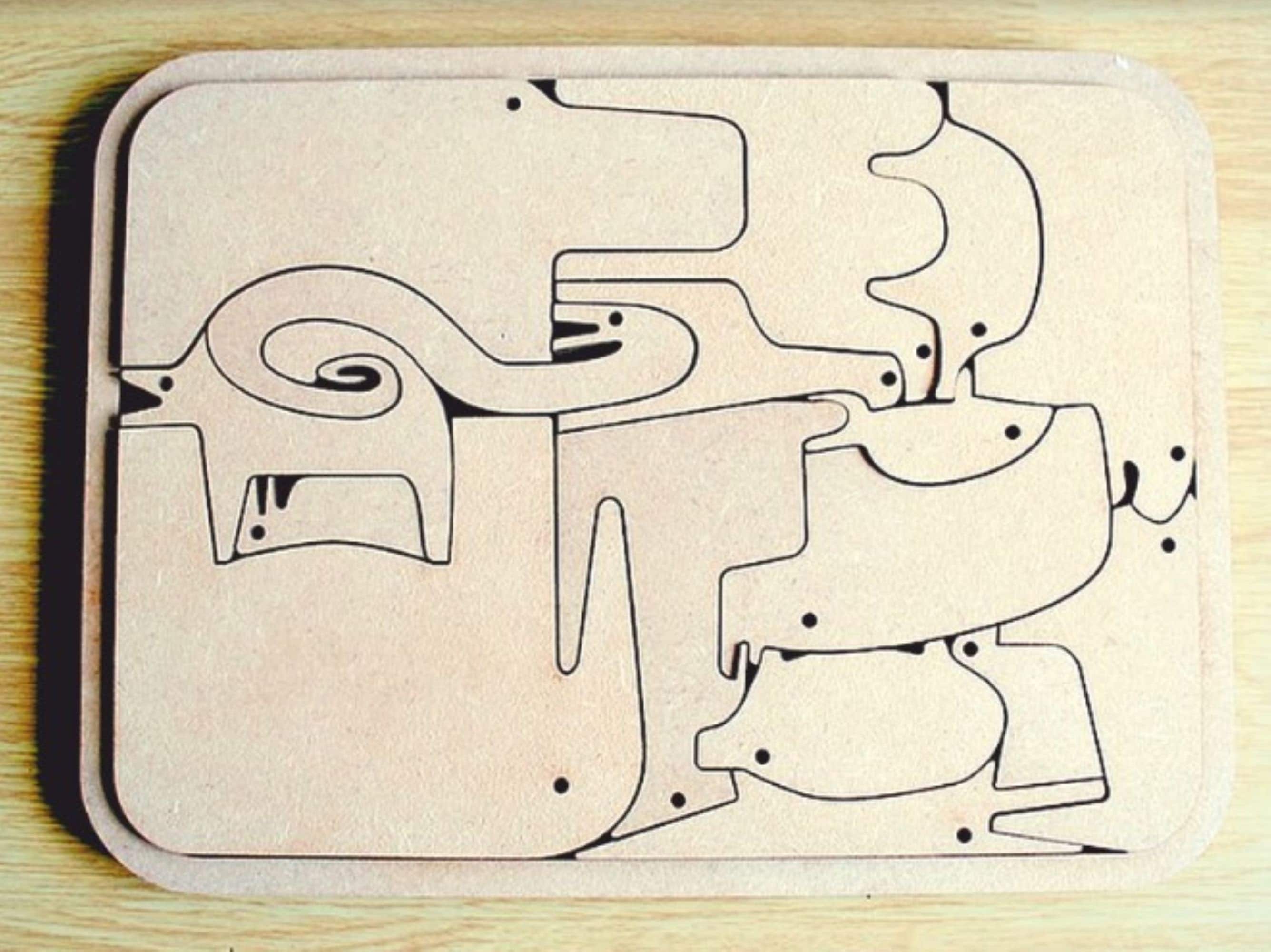 16 Animal Puzzle. Laser Cut Files Svg Dxf, Ai Laser Cut File, Laser ...