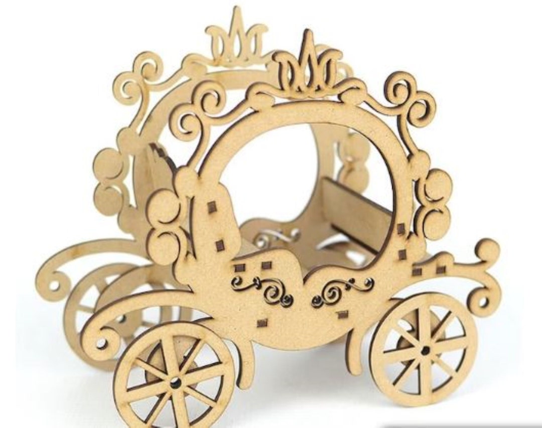 Carrosse de Cendrillon. Modèle vectoriel svg dxf, fichiers routeur cnc ...