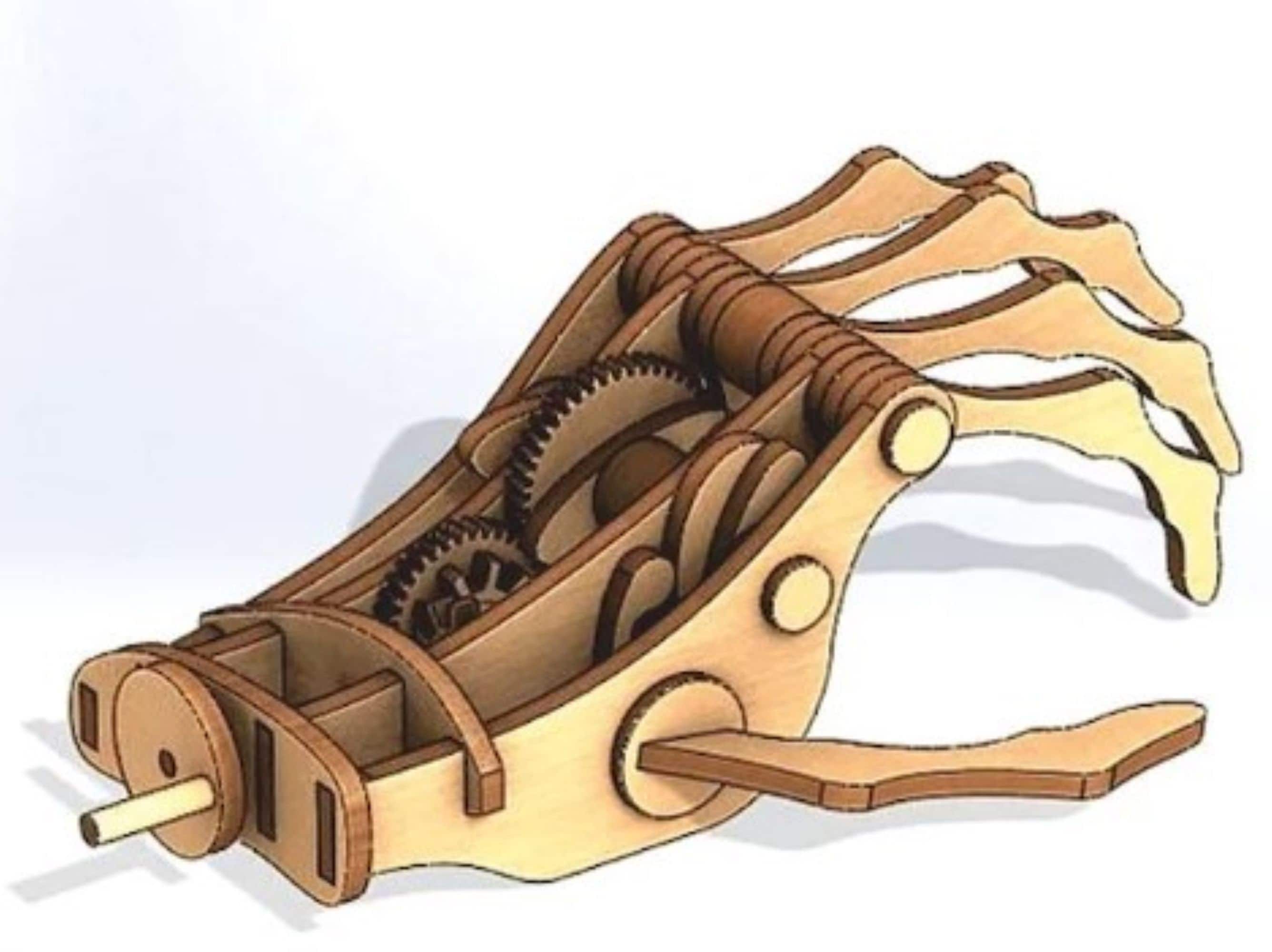Mechanical Arm. Laser Cut Vector Svg Dxf, 3d Puzzle, Laser Cut Wood ...