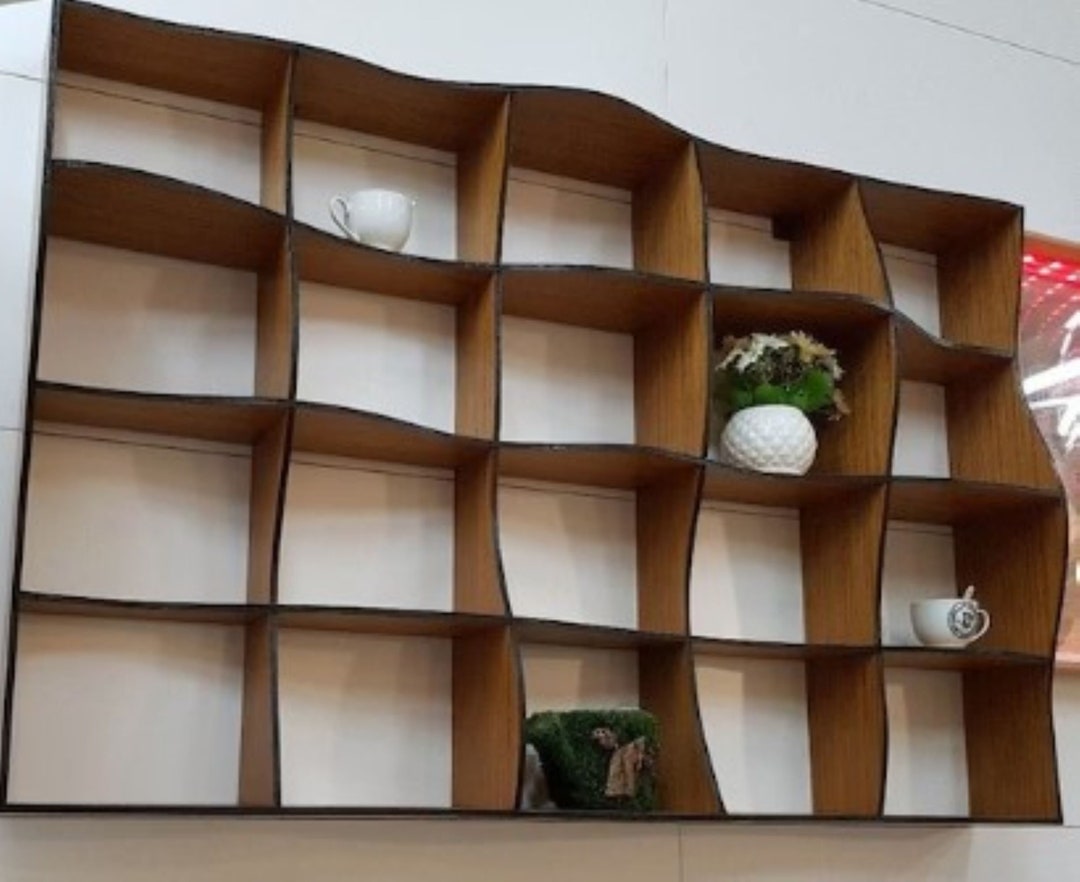 Wave Shelf. Laser-cut File Svg Dxf, Cdr Laser Cut Wood, Cnc Router ...