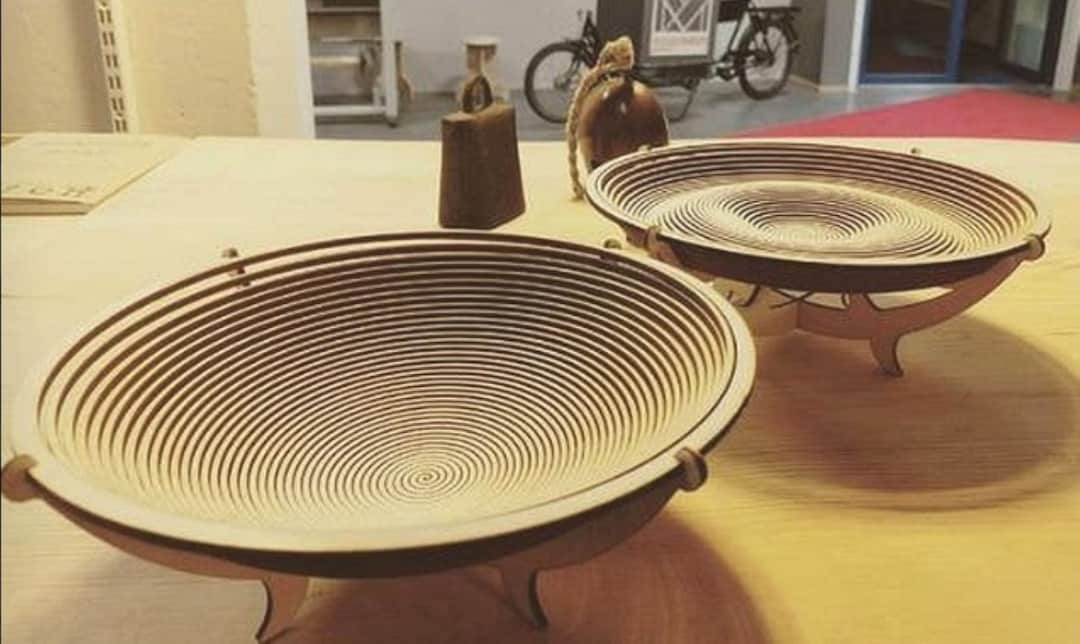 Spiral Bowl on Stand. Laser Cut Vector Svg Dxf, Cdr, Vector File, Laser ...
