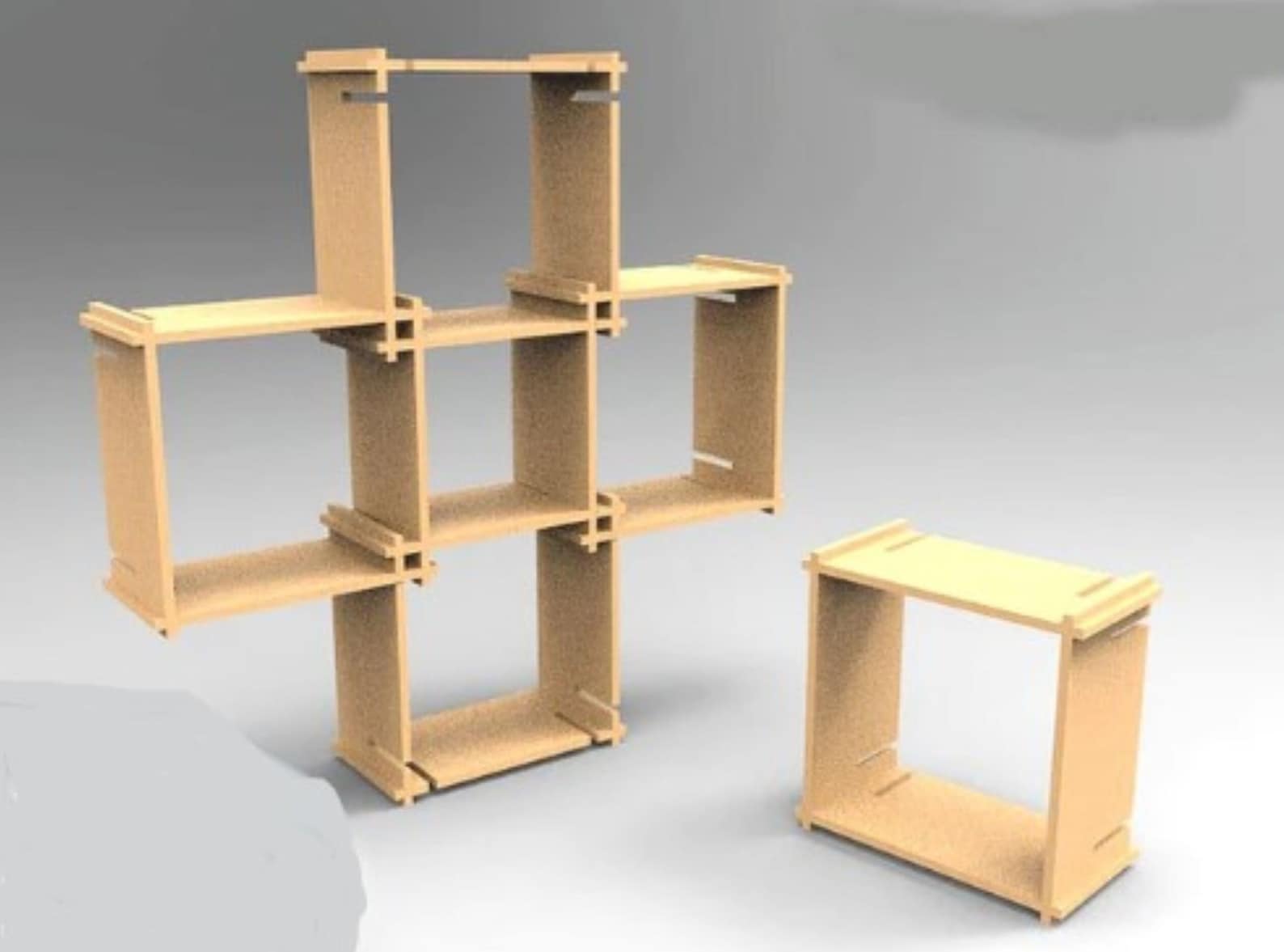 Modular Shelf System. Laser Cut Svg Dxf Woodworking Plans - Etsy