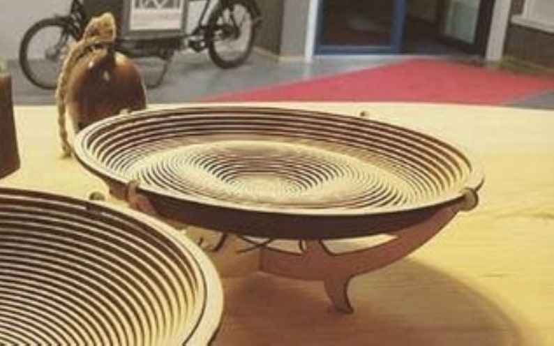 Spiral Bowl on Stand. Laser Cut Vector Svg Dxf, Cdr, Vector File, Laser ...