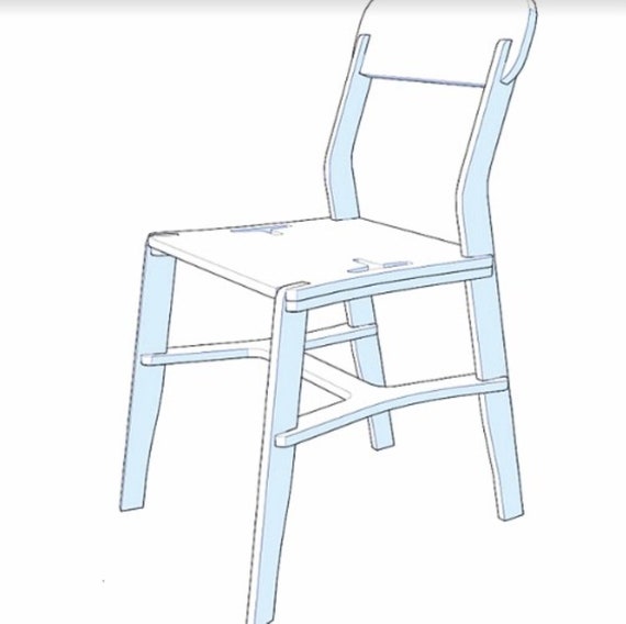 Chair. Laser-cut Vector Svg Dxf Dxf Files for Laser Cnc - Etsy