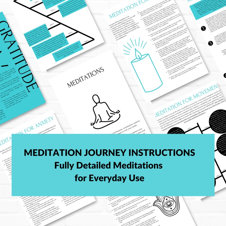 Meditation Beginner Guidebook, Journal Workbook, Mindfulness How-to - Etsy