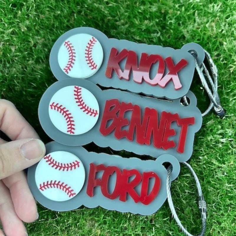 Baseball Keychain - Etsy