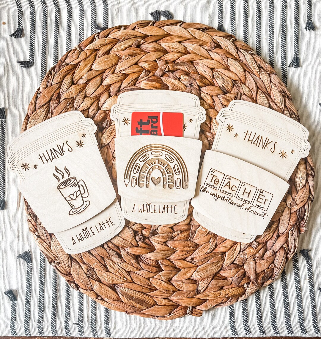 Coffee Gift Card Holder for Teacher, Teacher Appreciation Week Gift ...