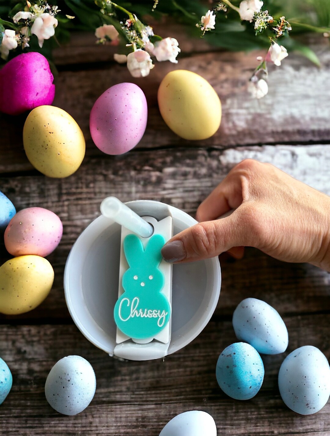 Peeps Bunny Stanley Name Plate 40oz / 30oz, Easter Name Tag for Stanley ...