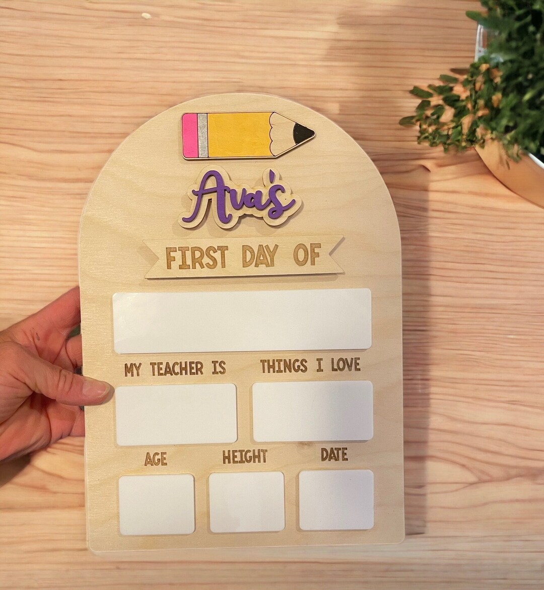 Last Day of School Sign, Interchangeable 1st Day of School Board, First ...