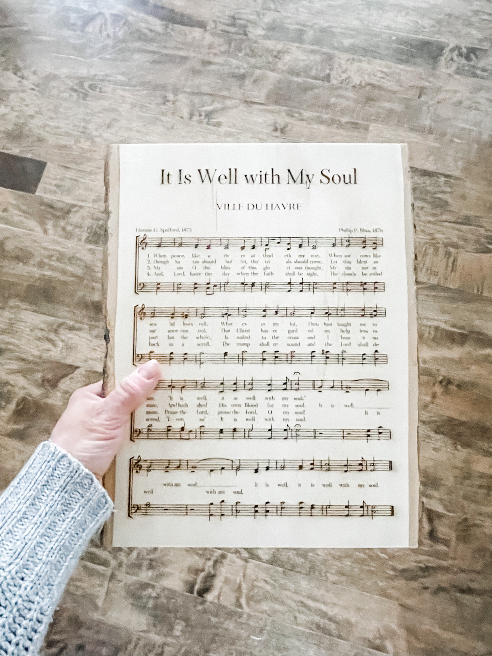 Wooden Hymn Wall Art, Custom Hymn Wall Print, Old Hymn Live Edge Decor ...