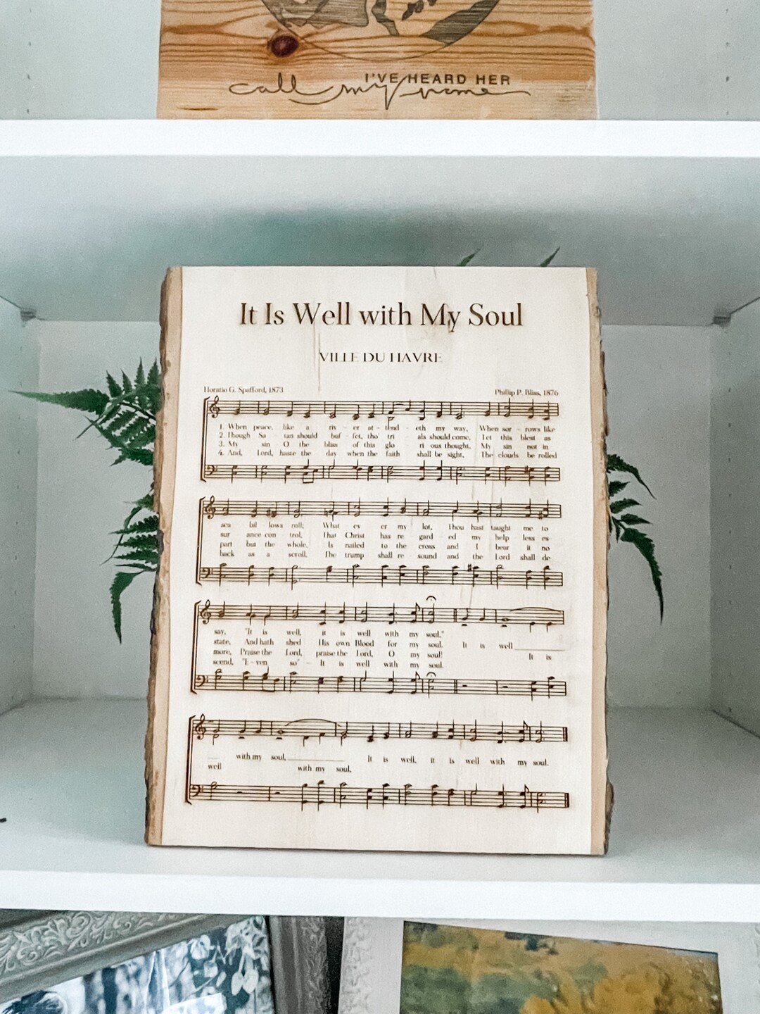 Wooden Hymn Wall Art Custom Hymn Wall Print It Is Well With My Soul