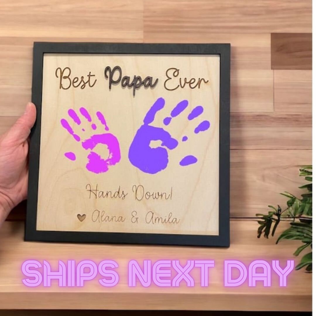 Kids Handprint Sign for Father's Day Custom Father's - Etsy