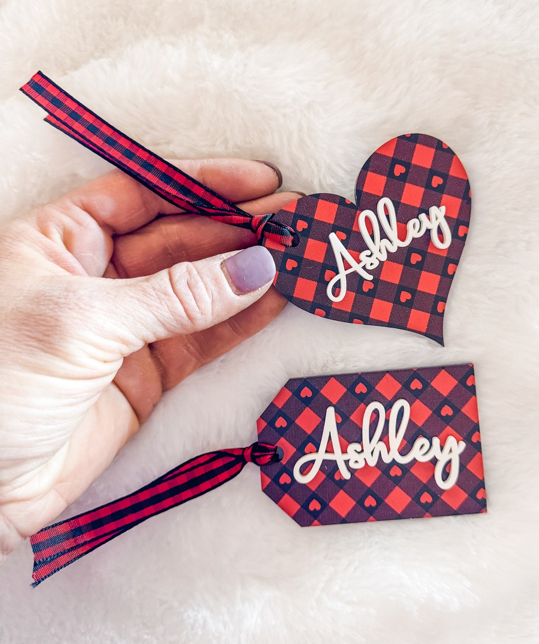 Acrylic Valentines Day Gift Basket Name Tag, Tag for Valentines Day ...