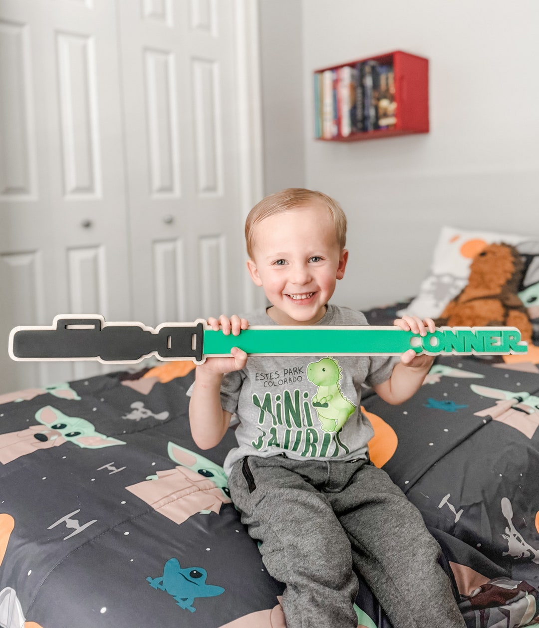 Personalized Light up Saber Bedroom Sign, Customized Kids Bedroom Name ...