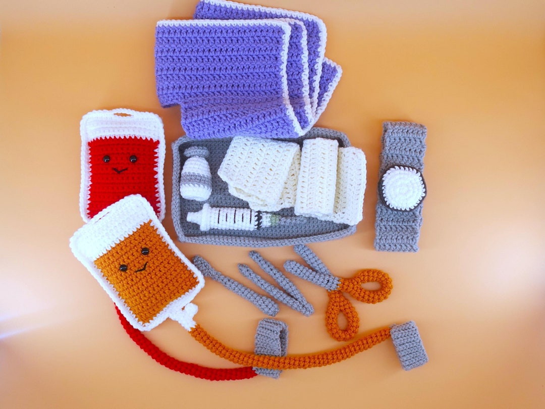 Crochet Toy Set Surgical Toolkit Medical Playset for Kids Educational ...
