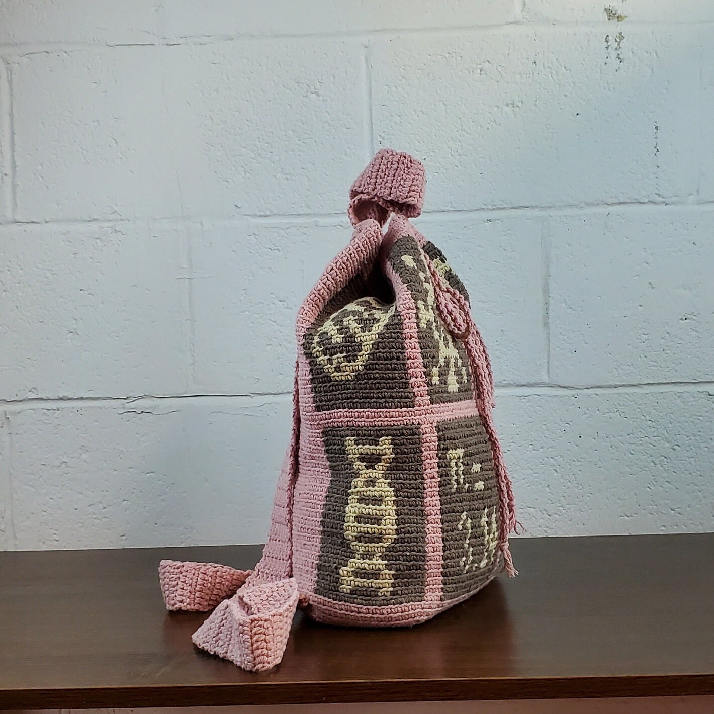 Science Backpack Handmade Gift Bag for Students Pink Science - Etsy