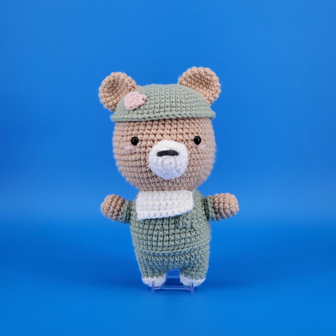 Crochet Surgeon Bear Plush Stuffed Medical Bear in Scrubs and Lab Coat ...