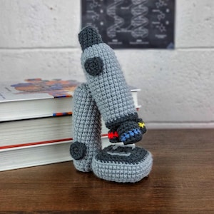Amigurumi Toy Biology Plushie Microscope Crochet Toy for Kids Science ...