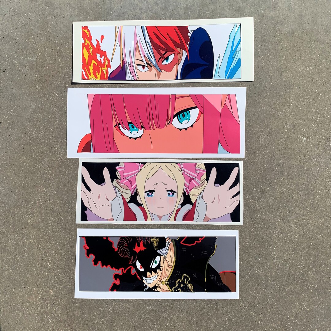 Anime Waifu Heros Villians Slaps Warnings Laptop Bumper Stickers Decals ...