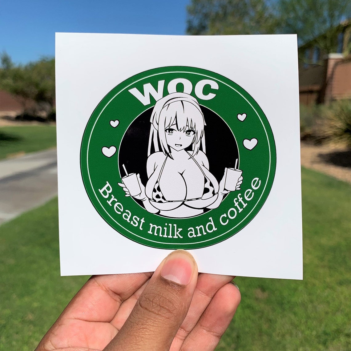 Anime Starbucks Sticker Logo Hentai Ahegao Breast Milk Cow Etsy