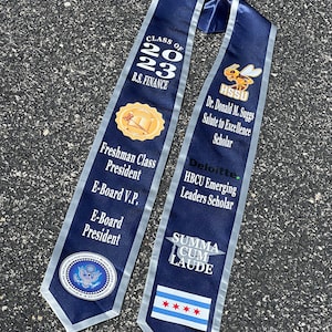 Custom Graduation Stole | Graduation Stole - Fully Customizable ...