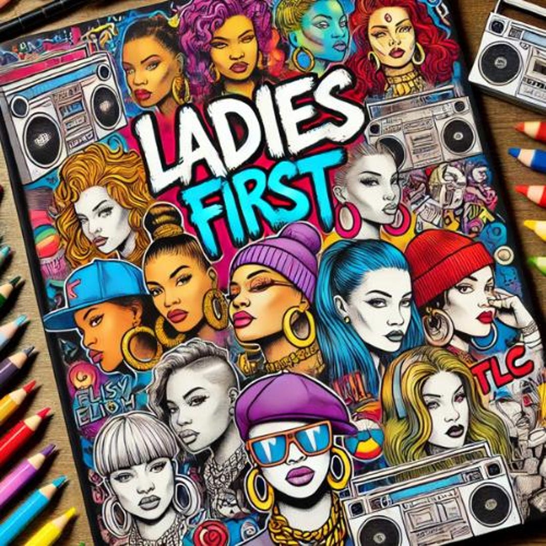 Ladies First Female Hip Hop Coloring Sheets, Female Hip Hop Rappers ...