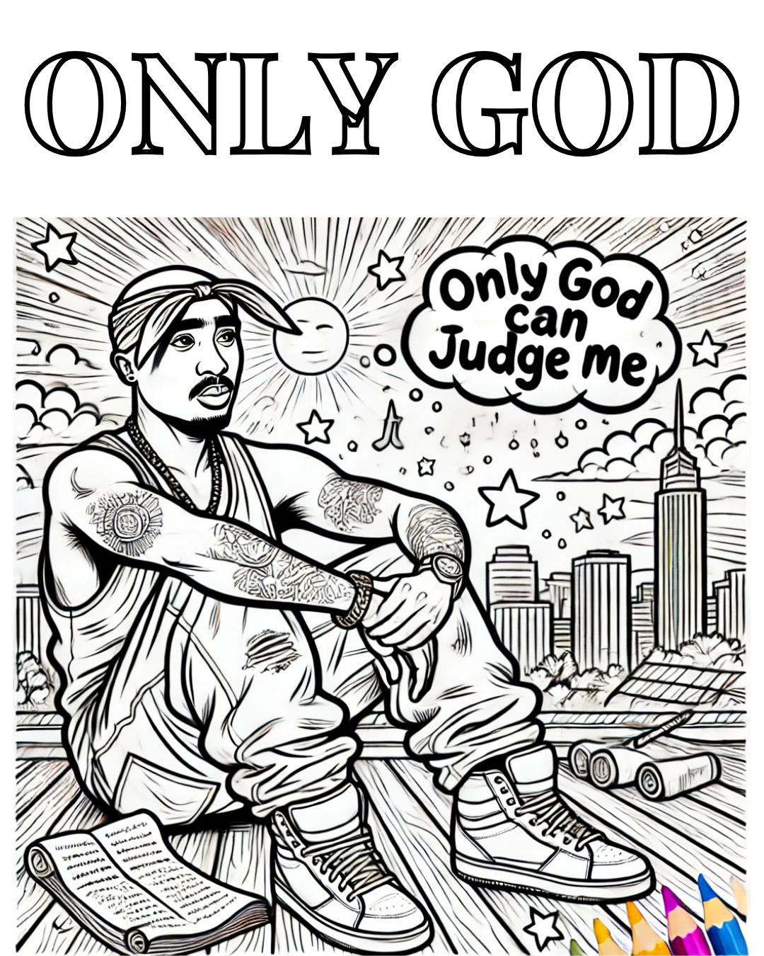 Tupac Coloring Book, 2pac Printable Hip Hop Art, Rap Legend Coloring ...